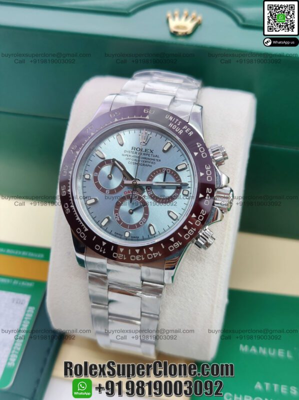 Rolex Daytona Ice Blue Dial Super Clone Swiss Replica Watch 116506 Platinum